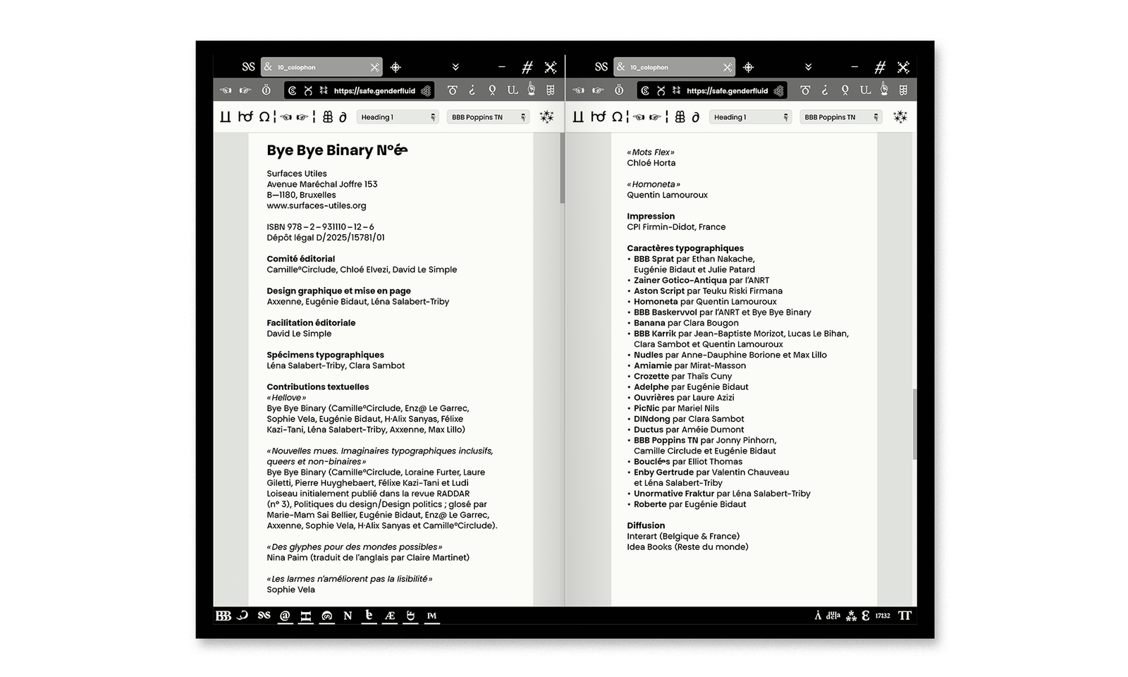 Bye Bye Binary – N° é·e, Imaginaires typo·graphiques post-binaires